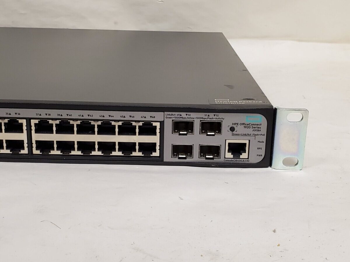 Hpe 1920 48g Poe 370w Switch Jg928a - IT CLEARANCE